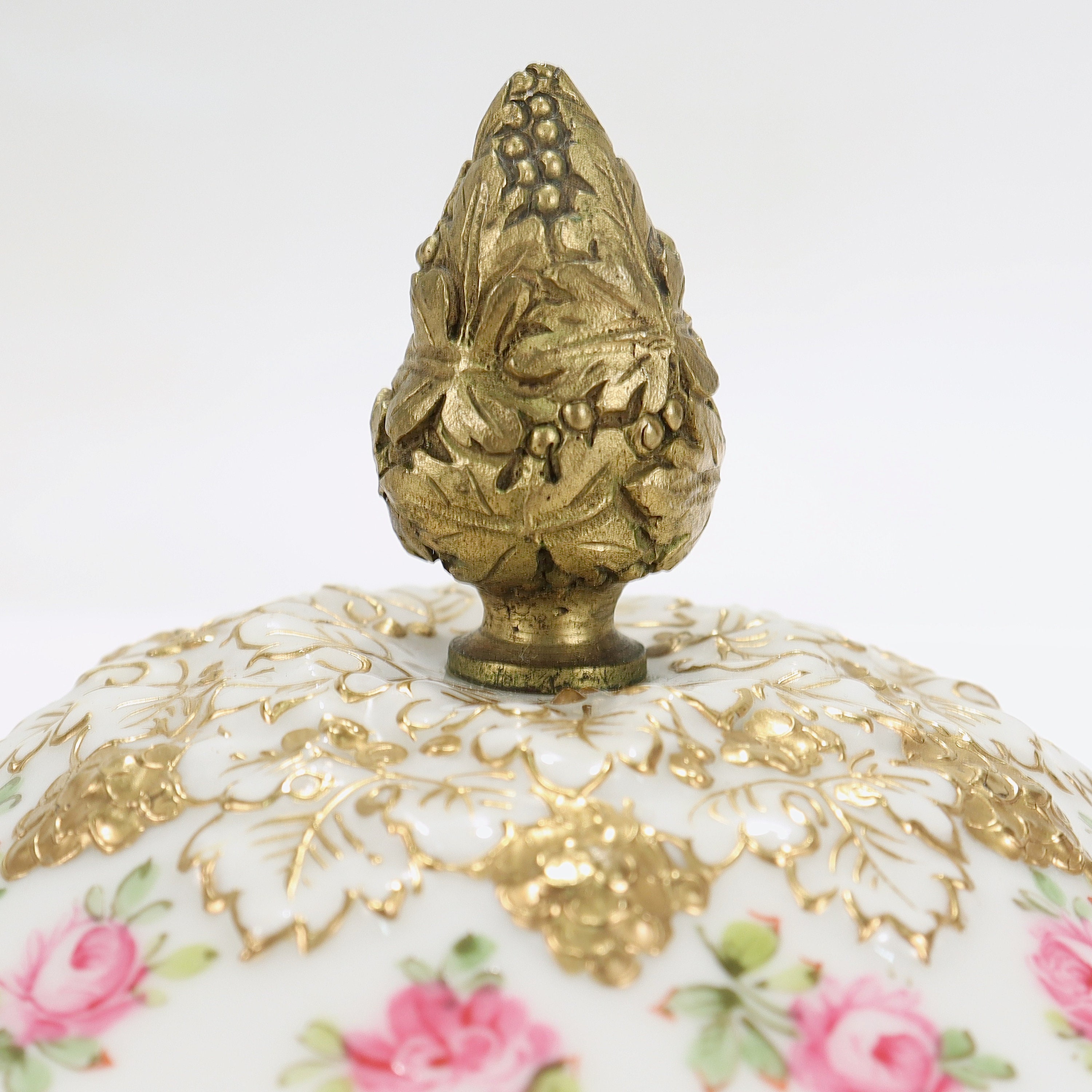 Antique French Porcelain Sevres Type Bronze Mounted Potpourri Cachepot ...