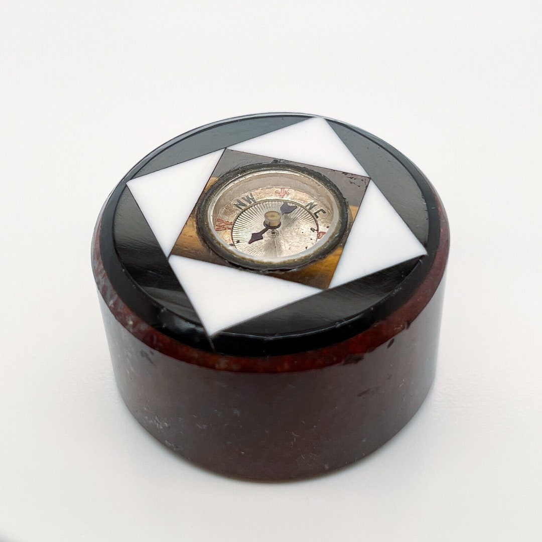 Antique Miniature Specimen Marble or Hard Stone Compass - Etsy