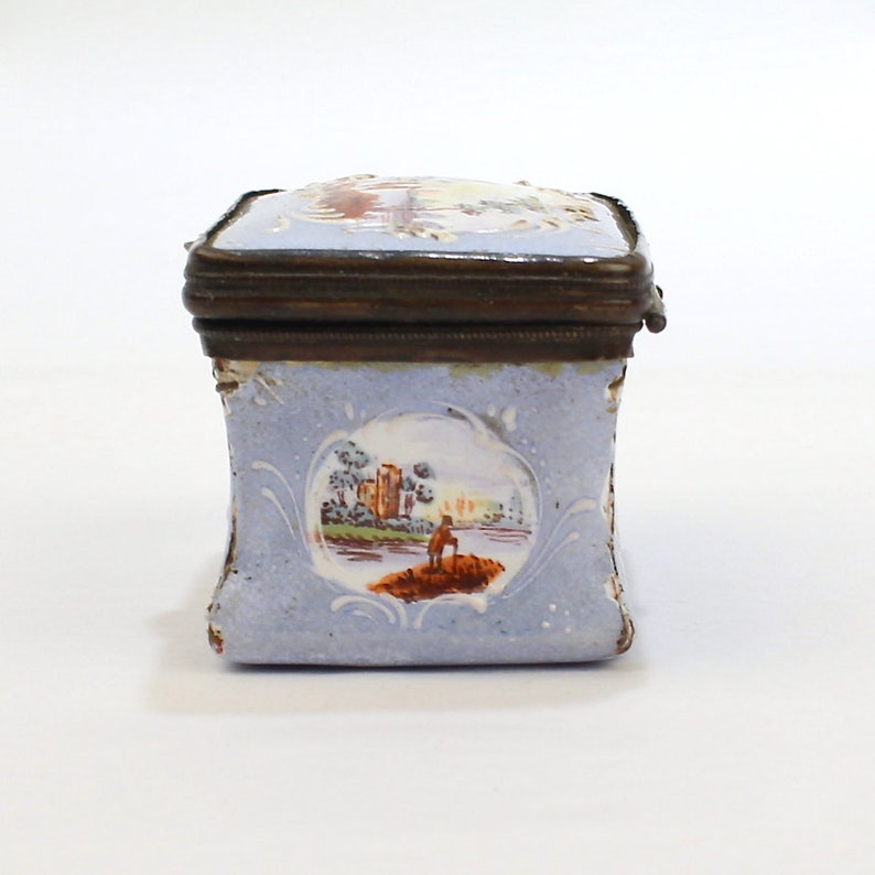 Antique Robin's Egg Blue 18th Century Battersea Enamel Snuff Box - Etsy