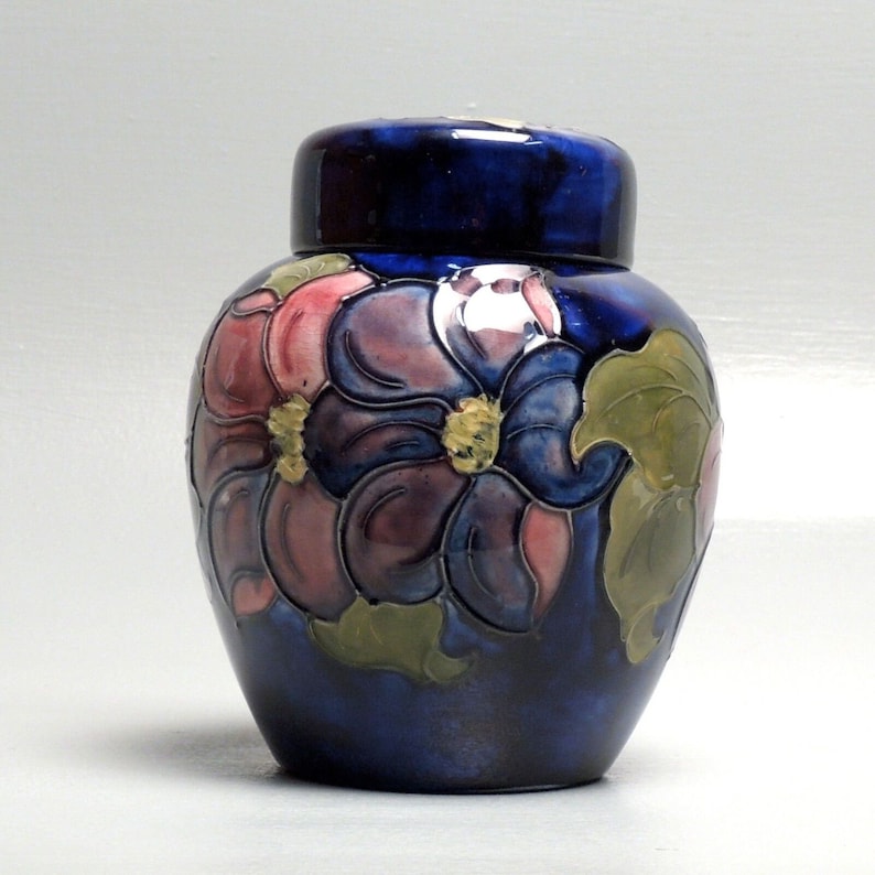 Vintage Moorcroft Pottery Clematis Covered Ginger Jar - Ginger Pot - Etsy