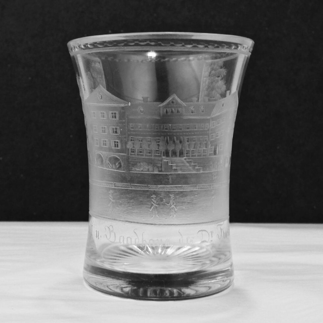 Antique German Bad Cannstatt Spa Beaker Glass - Badhaus Glas Becher - Etsy