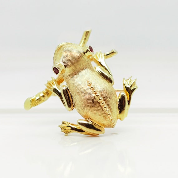 Signed Cartier Mid-Century 14K Gold Tree Frog Brooch … - Gem