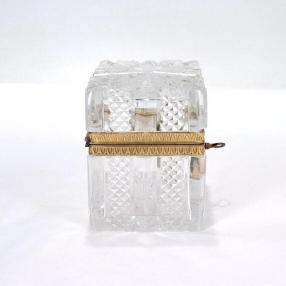 Antique Charles X French Cut Glass Casket - Gem