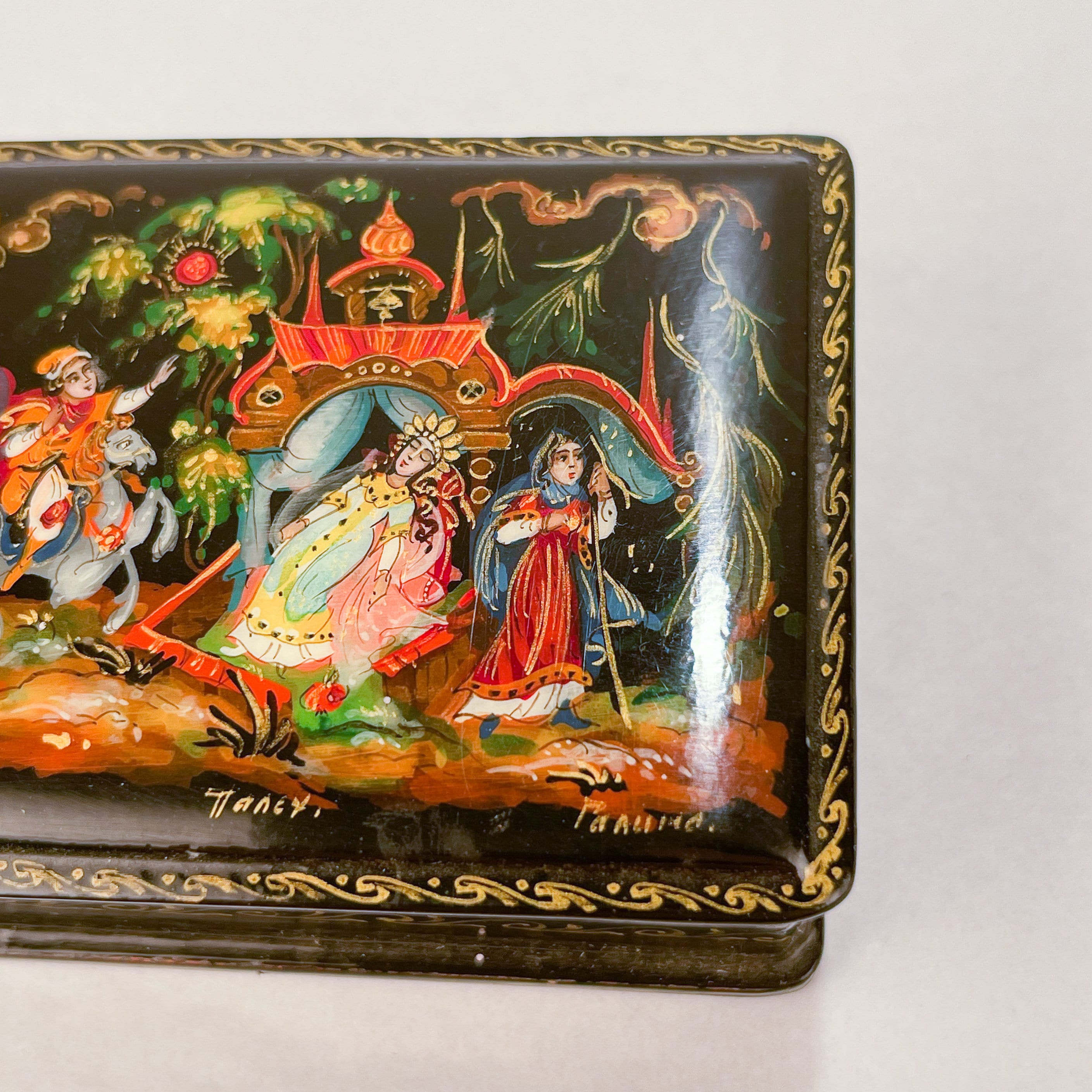 Artist Signed Vintage Russian Lacquer Box With Fairy Tale Scene - Etsy