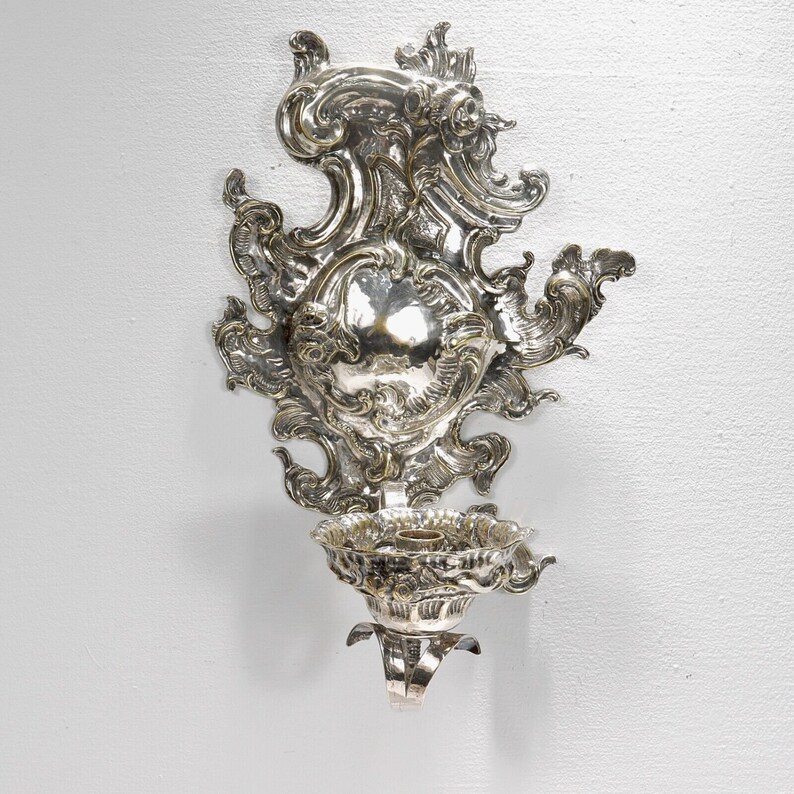 Antique Rococo or Rococo Revival Silver Plated Wall Sconces - Etsy