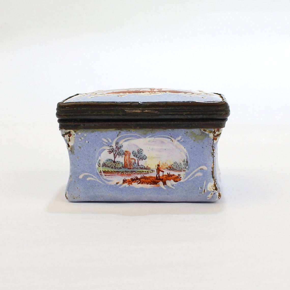 Antique Robin's Egg Blue 18th Century Battersea Enamel Snuff Box - Etsy