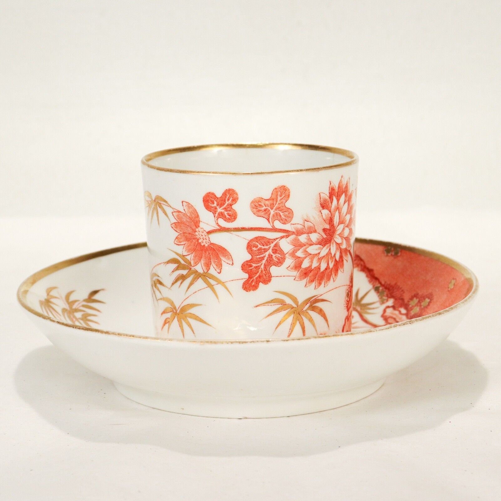 Antique Spode Iron Red Bamboo and Rock Porcelain Cup & Saucer - Etsy