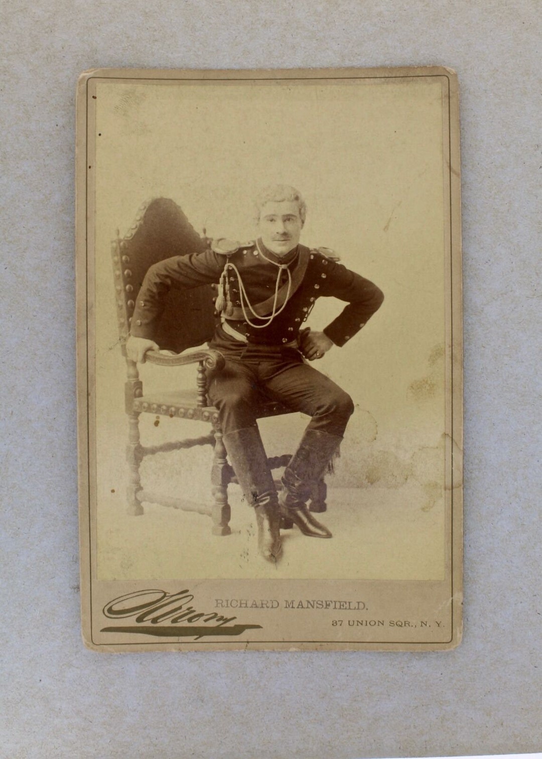 Antique Cabinet Photo of Famed English Actor Richard Mansfield - Stage ...