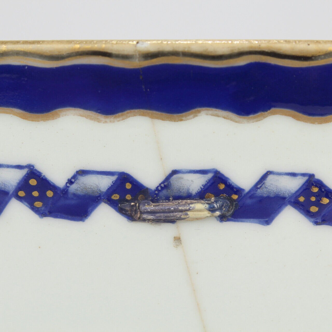 Antique 18th Century Chinese Export Porcelain Punch Bowl With Old ...