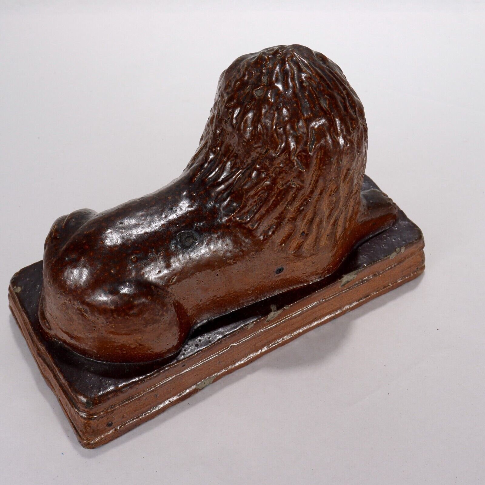 Antique American Folk Art Sewer Tile Recumbent Lion Figurine - Etsy