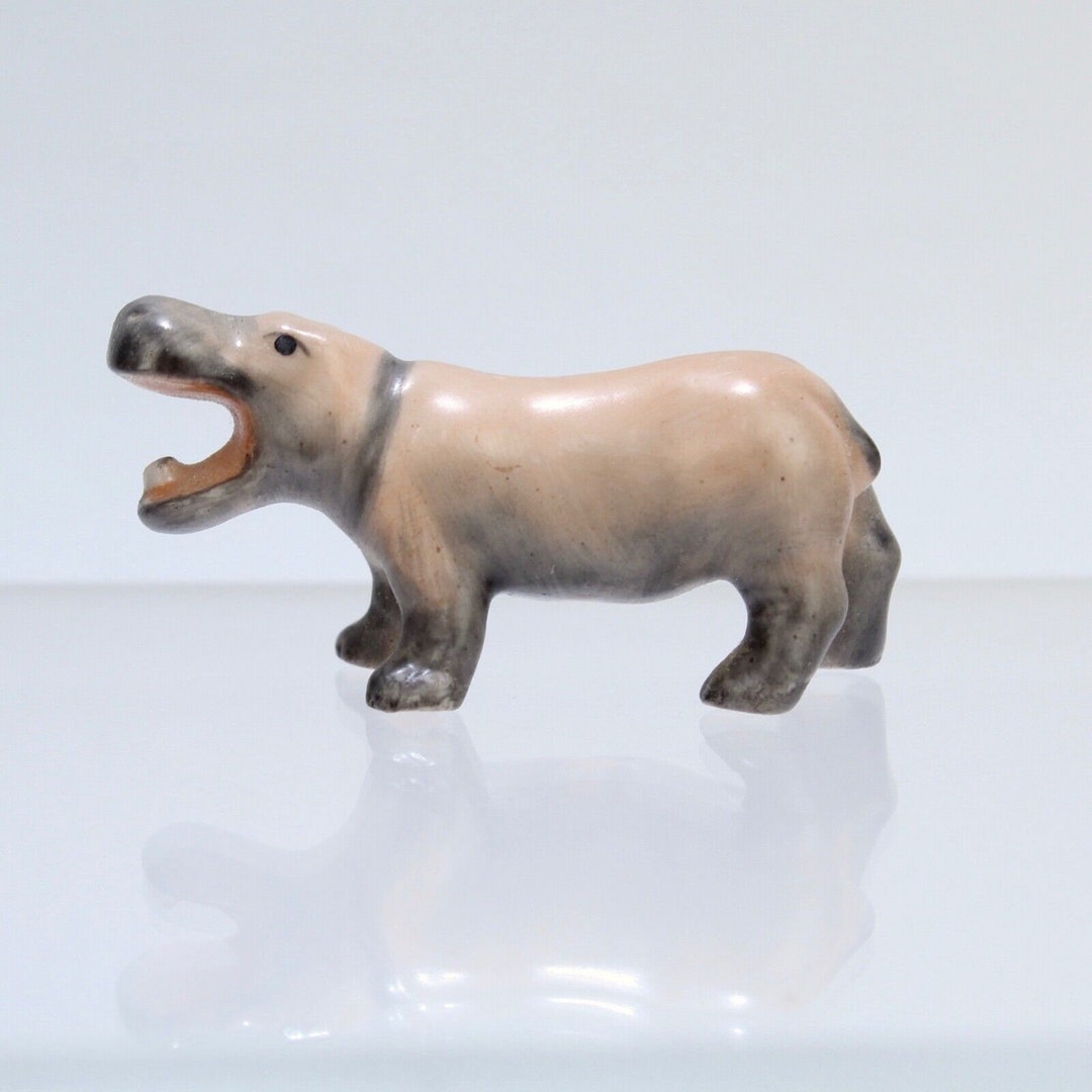 Vintage Metzler & Ortloff German Miniature Hippo Figurine - 2 - Etsy