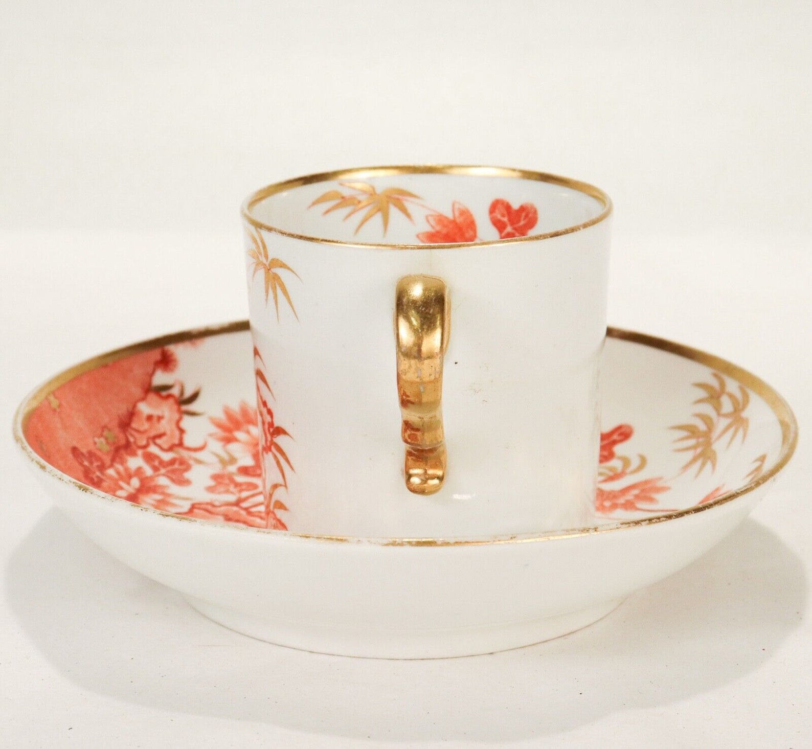 Antique Spode Iron Red Bamboo and Rock Porcelain Cup & Saucer - Etsy