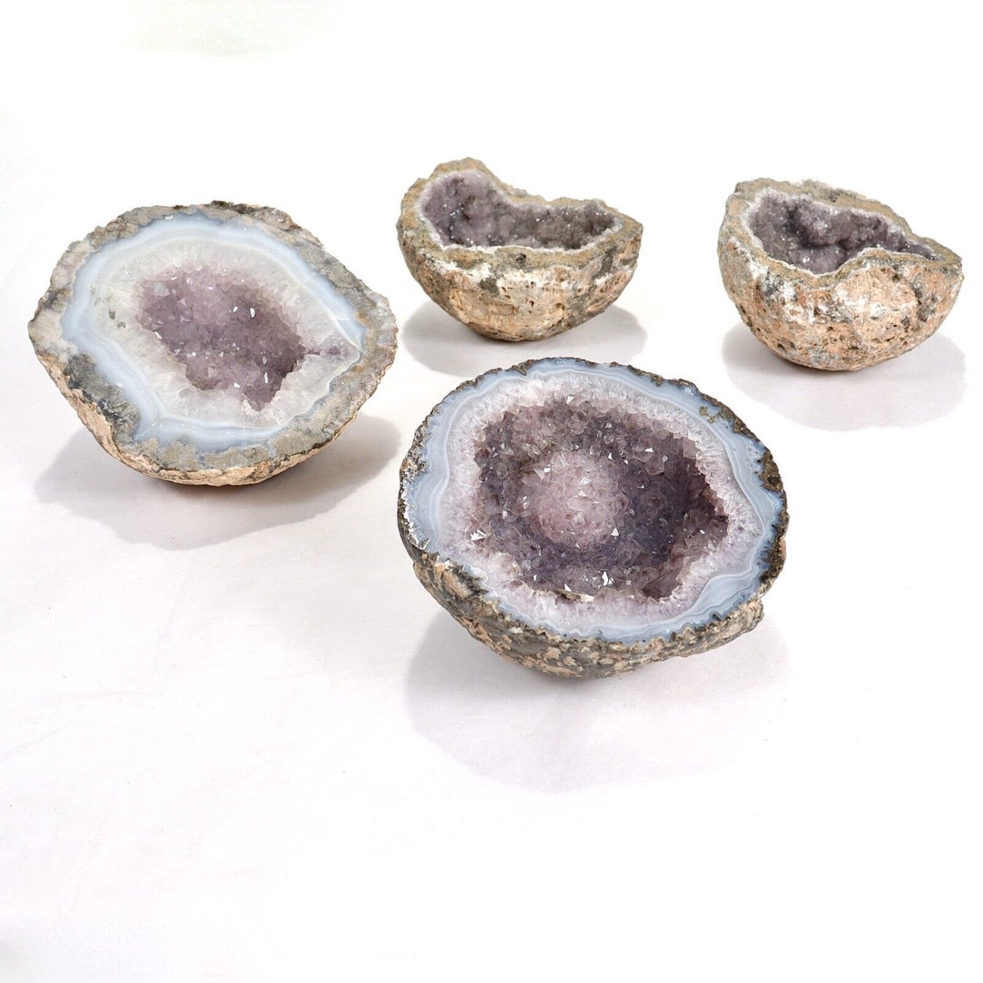 Group of 4 Amethyst Geodes - Etsy