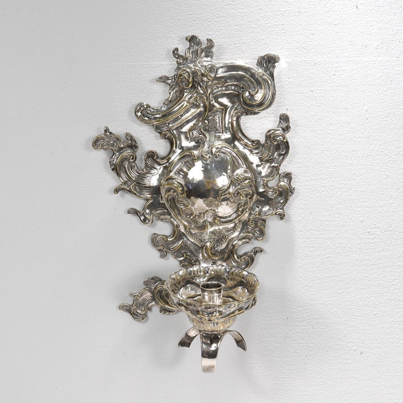 Antique Rococo or Rococo Revival Silver Plated Wall Sconces - Etsy