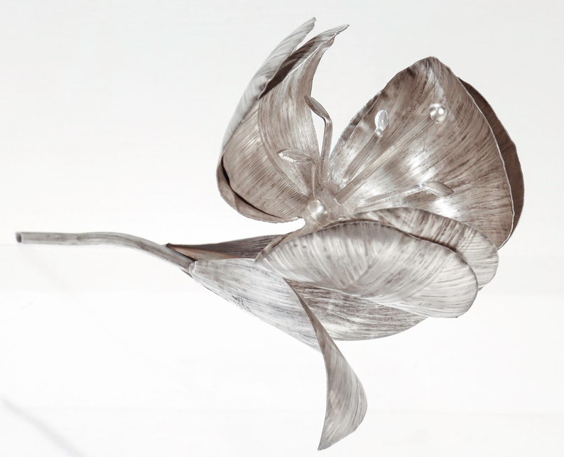 Large Taxco Sterling Silver Tulip Flower Ornament by Alfredo Vallasana ...