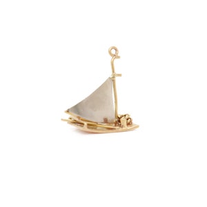Vintage 14K Gold Charm of a Raft or Sailboat - Etsy