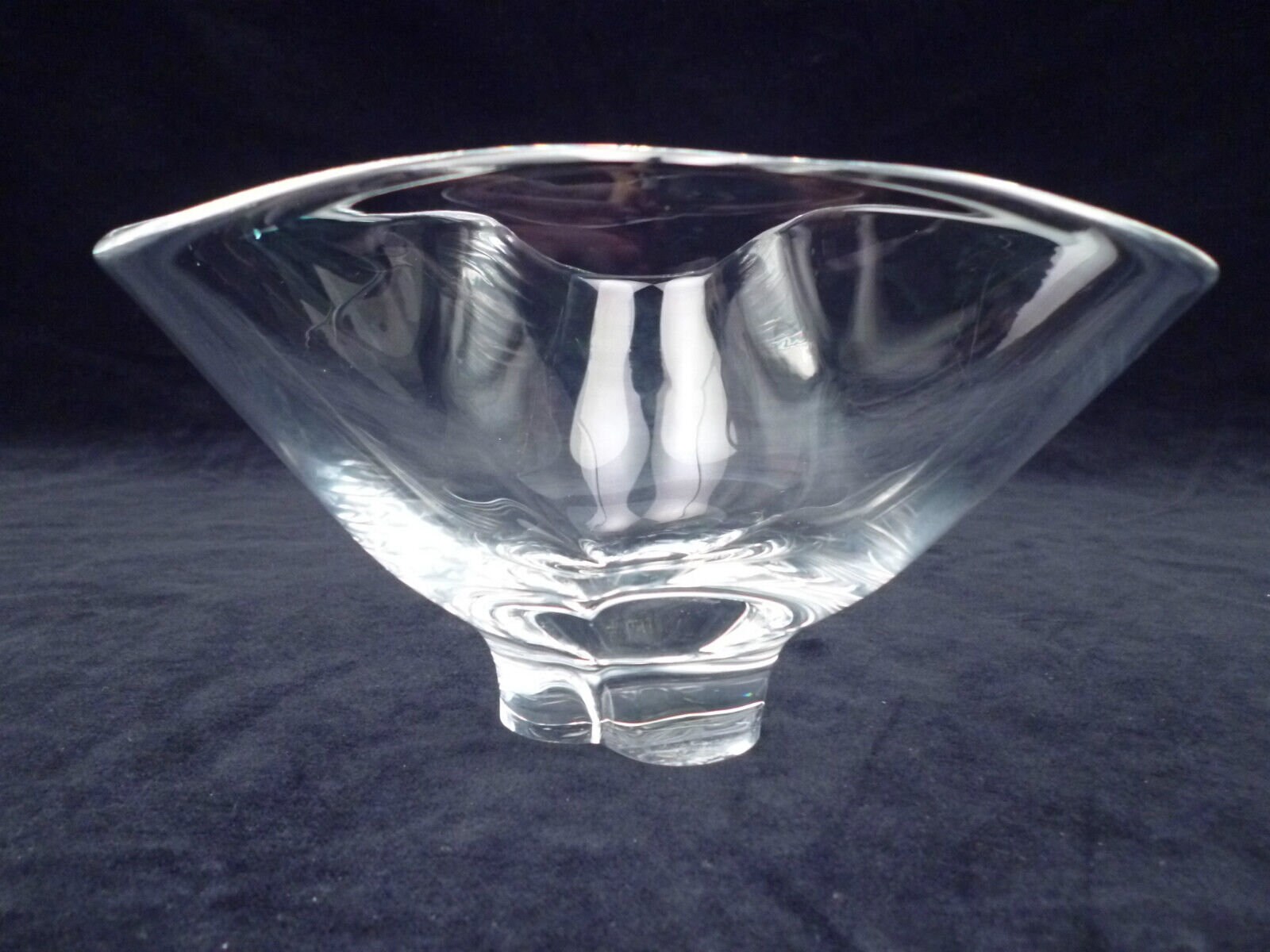 Vintage Steuben Art Glass 3 Lobed Bowl Crystal Floriform - Etsy