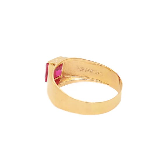 Swedish Mid-Century Modern 18k Gold & Ruby Cocktail R… - Gem
