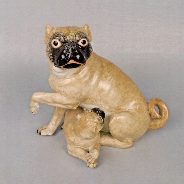 Antique Pug Figurine - Etsy