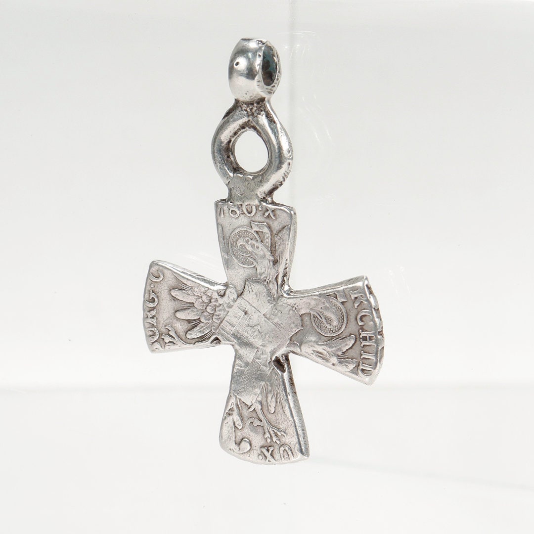 Antique Habsburg Empire Silver Thaler Coin Cross - Etsy