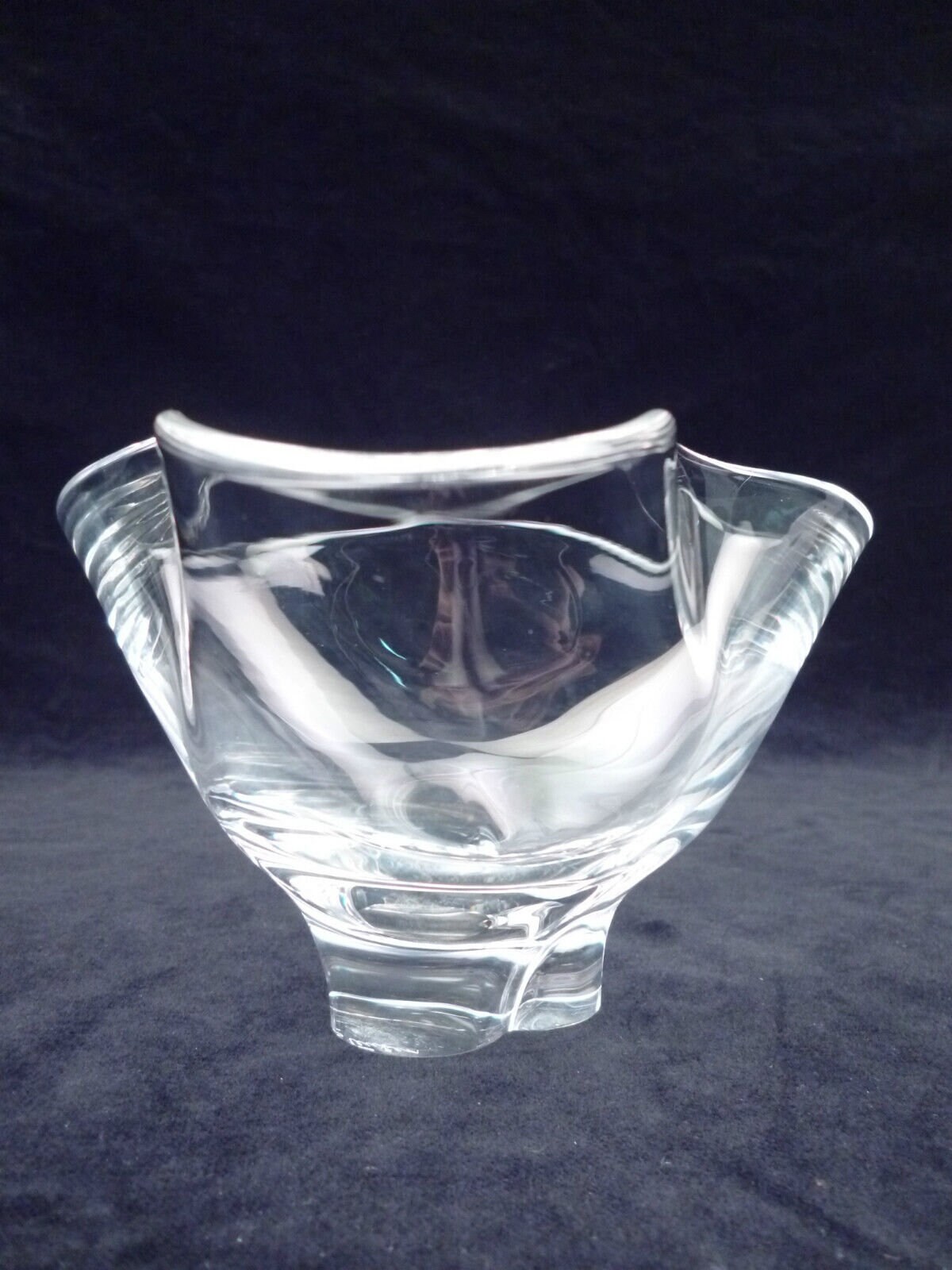 Vintage Steuben Art Glass 3 Lobed Bowl - Crystal Floriform - Etsy