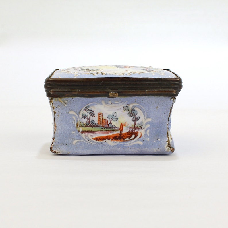 Antique Robin's Egg Blue 18th Century Battersea Enamel Snuff Box - Etsy