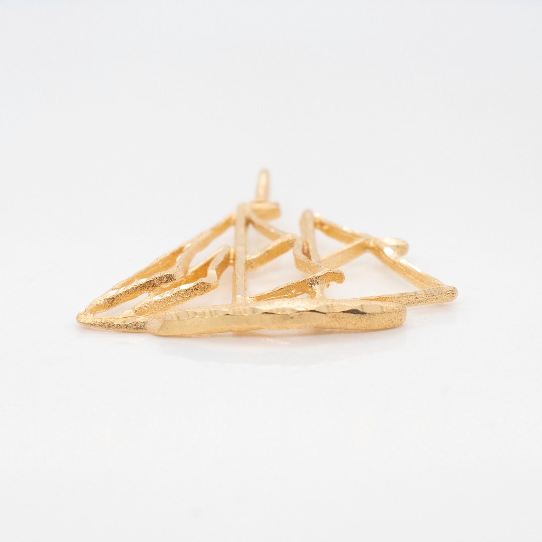 1970's Gold Wire Two-mast Sailboat Pendant for a Necklace - Etsy