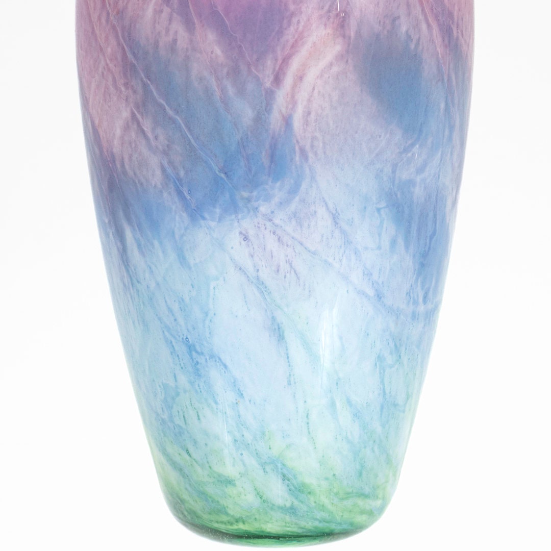 Vintage Nourot Glass Studio Signed David Lindsay 1989 Blue - Etsy