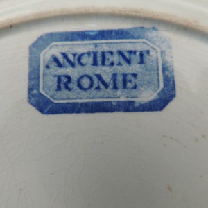 Antique English Blue Transfer Staffordshire Plate - Ancient Rome - Etsy