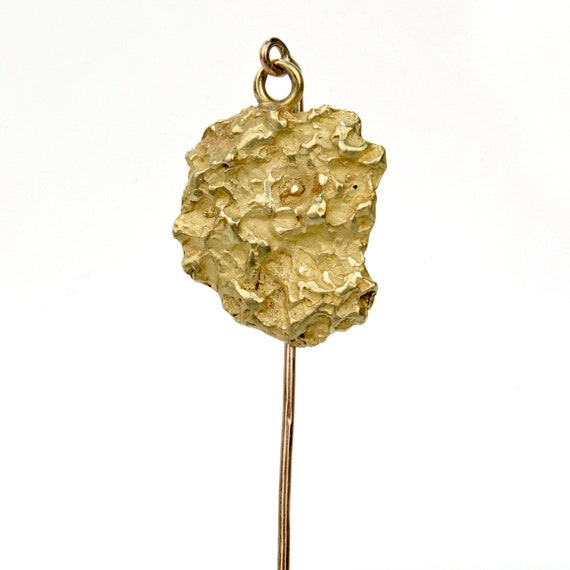 Antique Gold Nugget Stick Pin - Gem