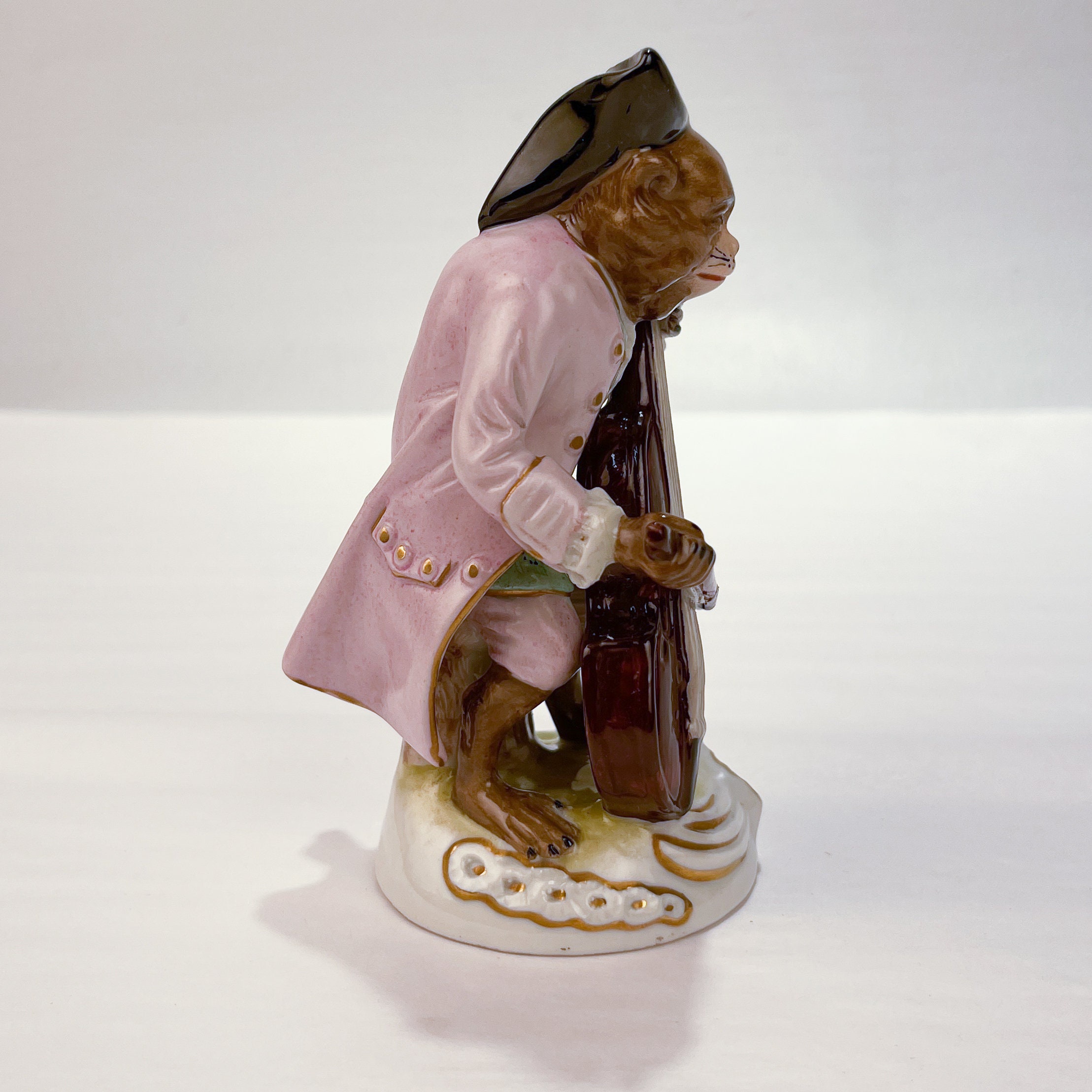 Vintage Sitzendorf Porcelain Monkey Band (affenkappele) Cello Player ...