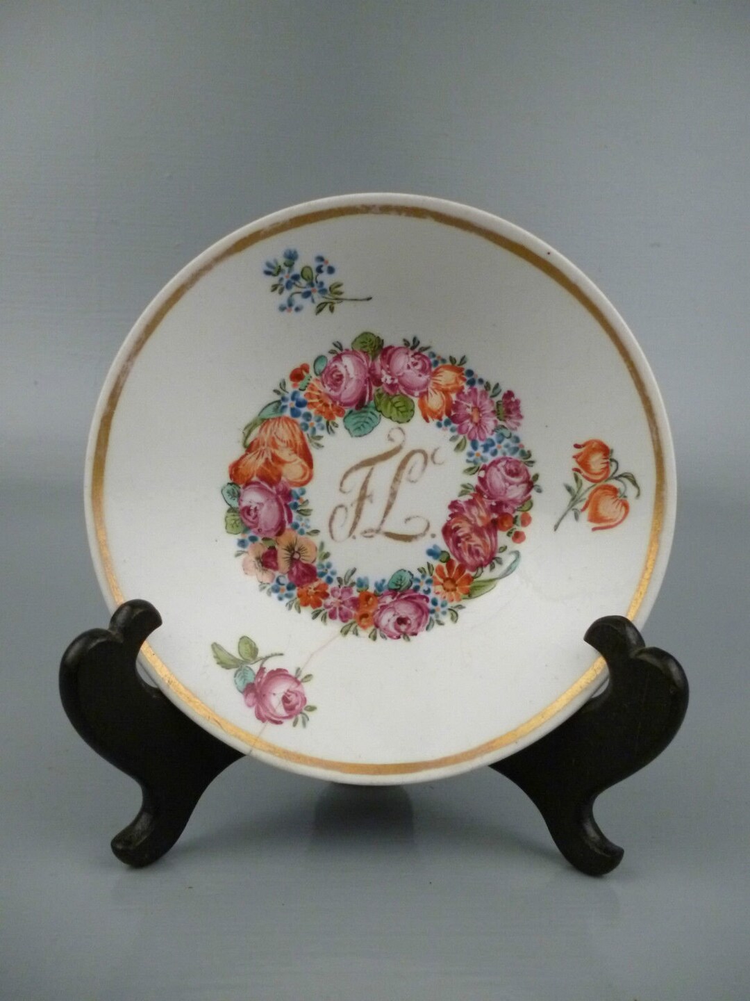 Antique 18th Century Rauenstein German Porcelain Saucer - Thuringen ...