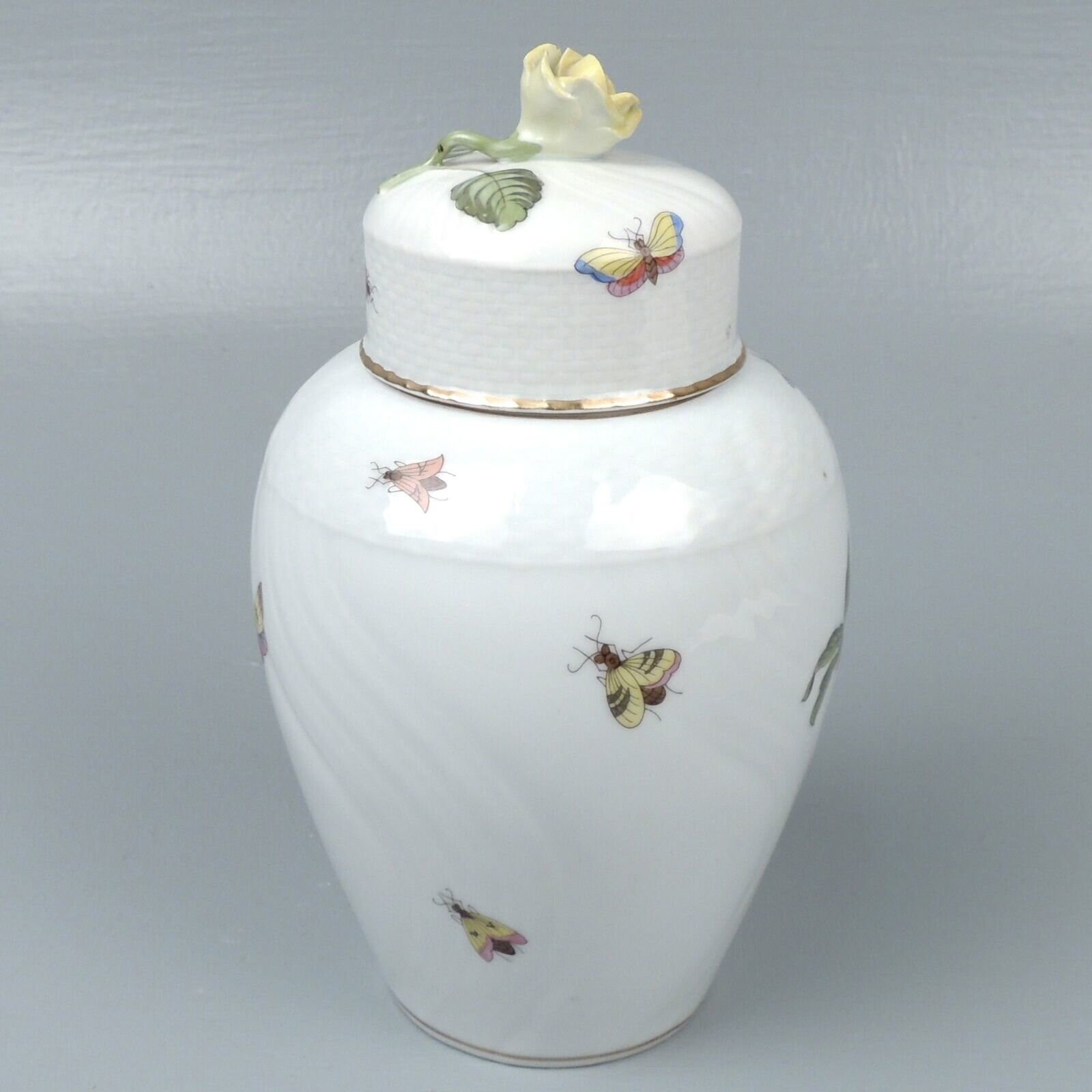 Herend Rothschild Ginger Jar, Covered Urn, or Vase With Lid - 6450/RO ...