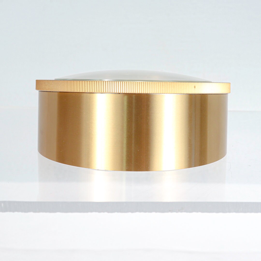 Relide Mid-century Modern Brass Desk Sized Quartz World Clock - Etsy