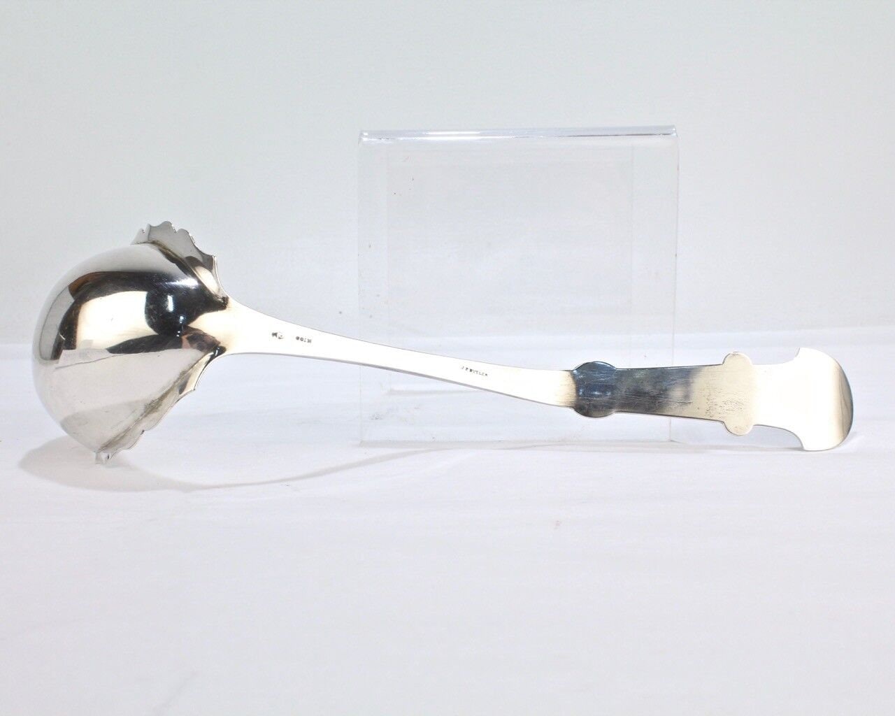 JP Butler Philadelphia Coin Silver Ladle Brite Cut James Watt American ...