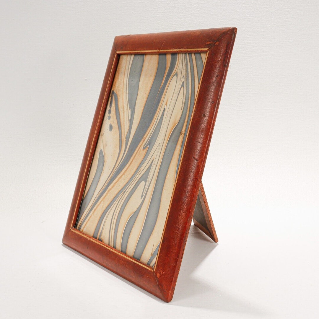 Retro Art Deco Style Tooled Leather Easel Back Picture / Photo Frame - Etsy