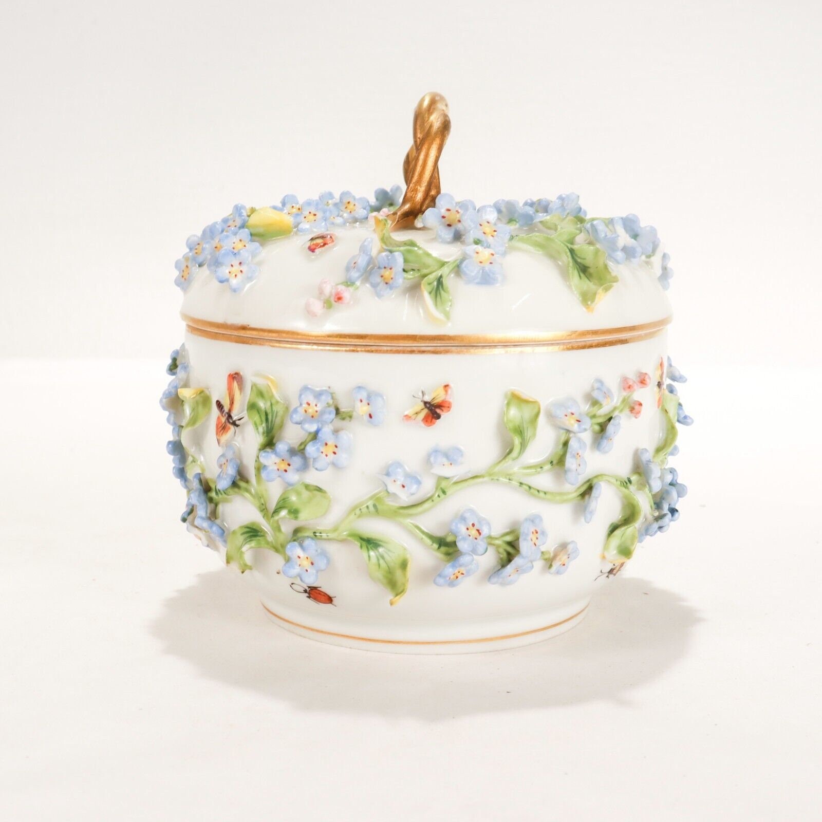 Antique Dresden-german Porcelain Flower Encrusted Box by Potschappel - Etsy
