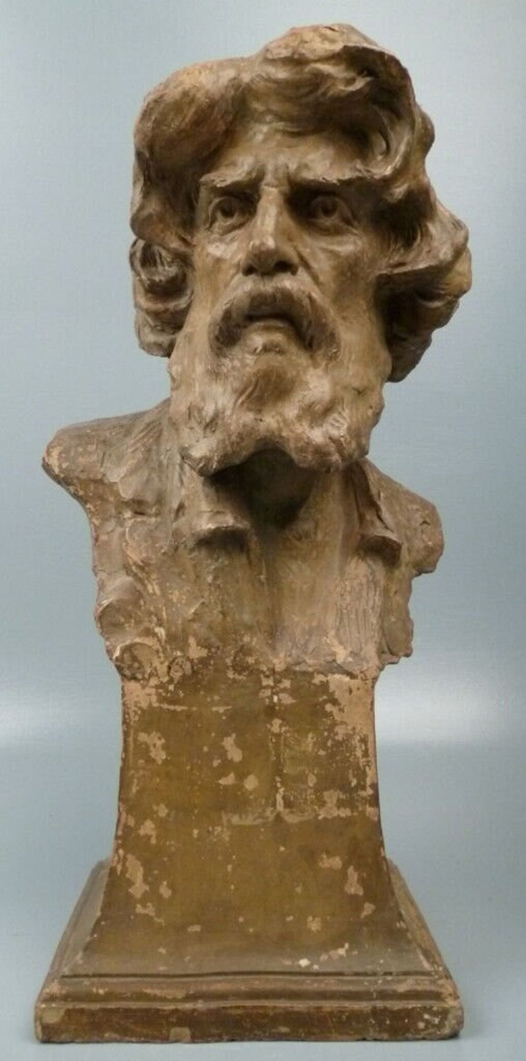 Antique Terracotta Bust by Adorjan Horvath - Hungarian Sculpture Man ...