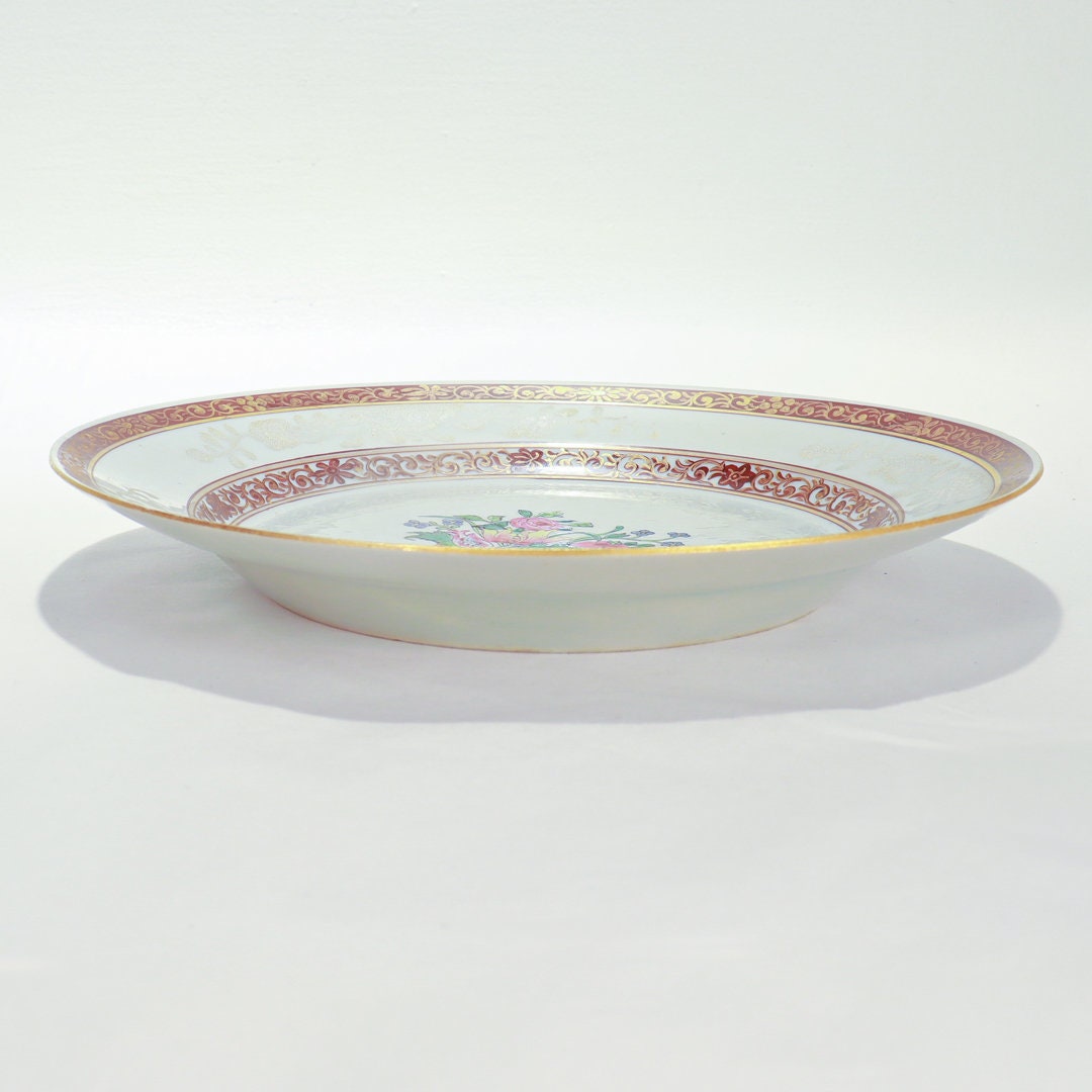 Antique Samson Chinese Export Style Porcelain Bianco Sopra Bianco Plate ...