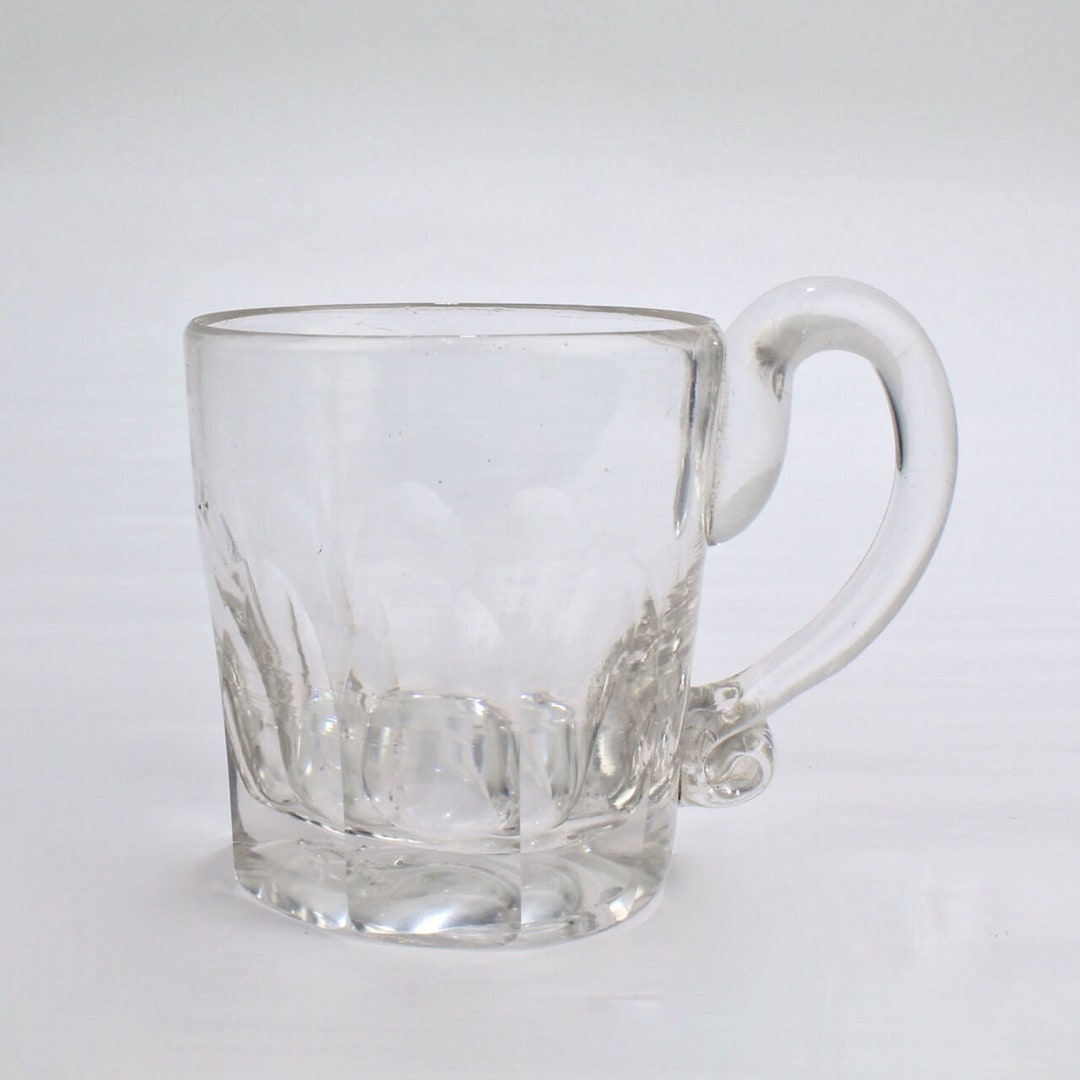 Antique American Blown & Faceted Flint Glass Whiskey or - Etsy