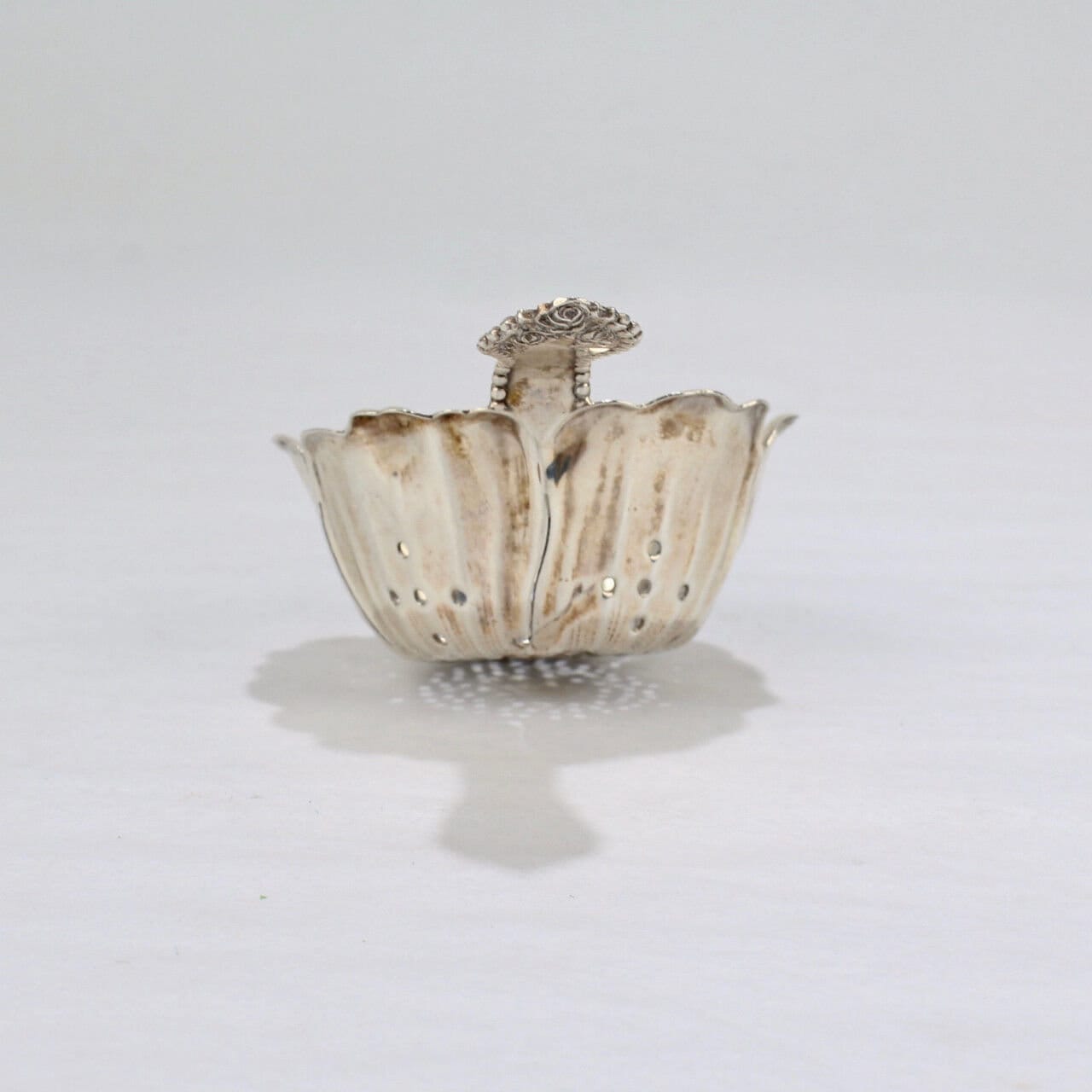 Antique Estate Gorham Sterling Silver Lancaster Tea Strainer Flower Cup ...