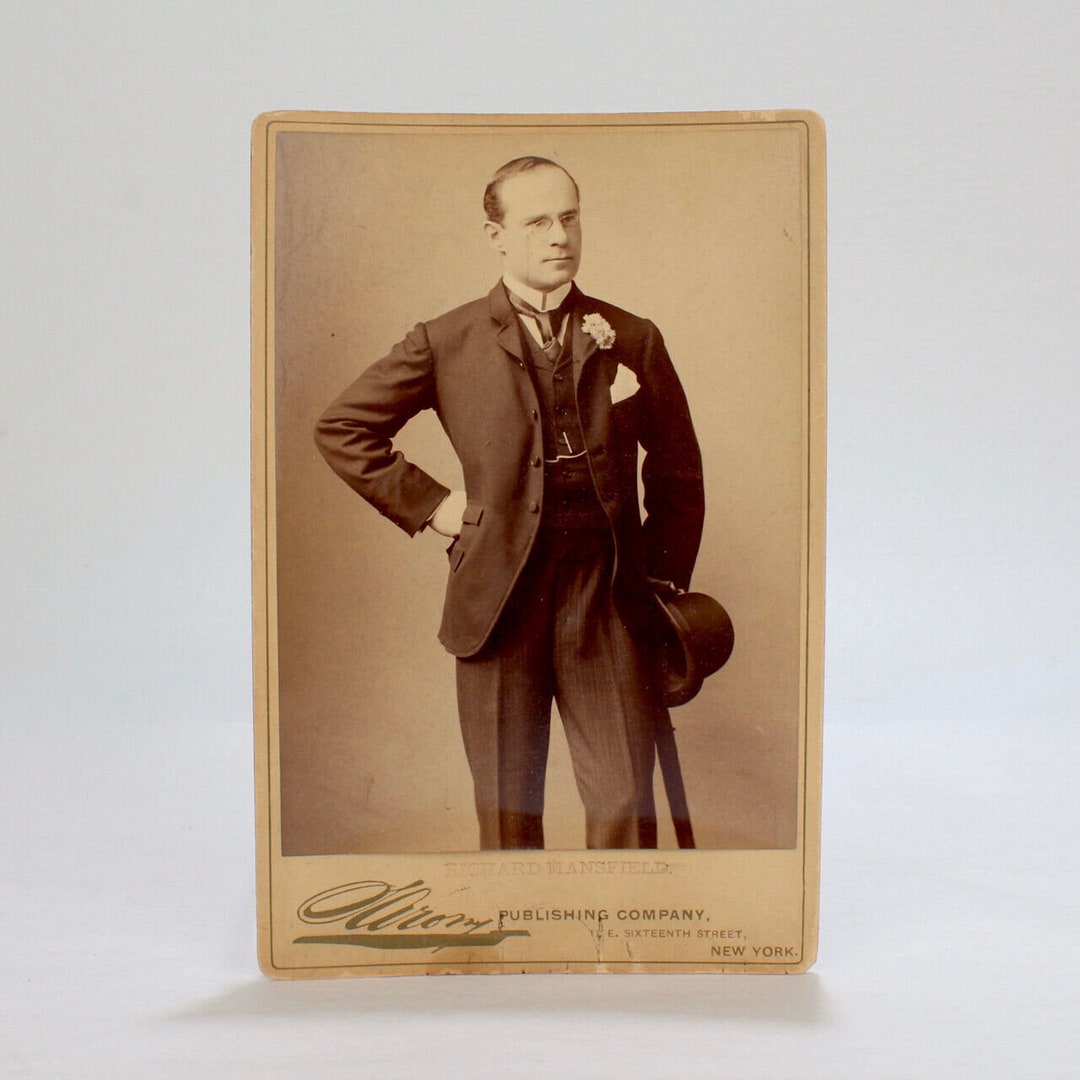 Antique Cabinet Photo of English Actor Richard Mansfield - Stage ...