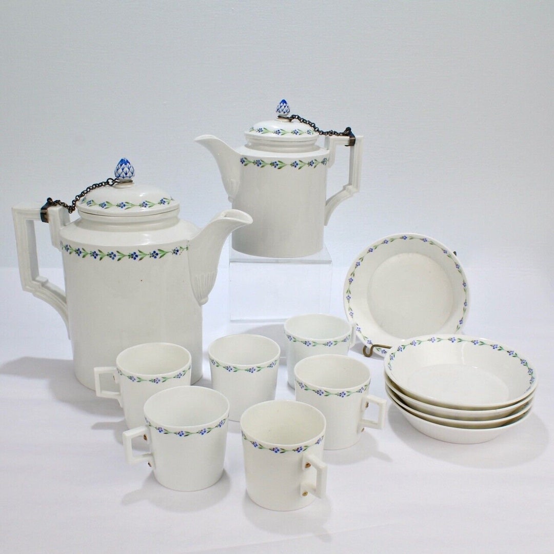Antique 18c/19c Gotha & Furstenberg German Porcelain Tea or Coffee Set ...