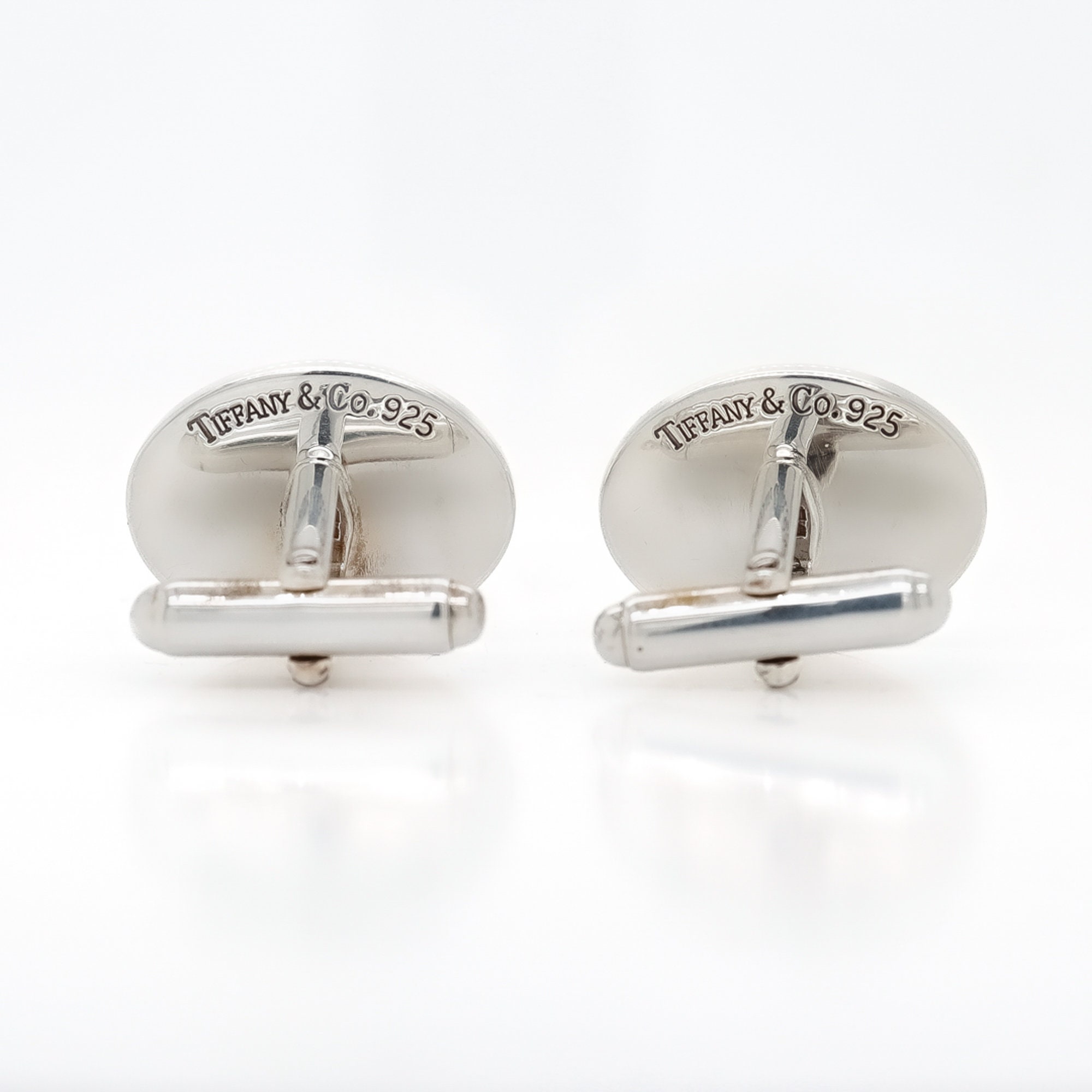Tiffany & Co. Classic Oval Sterling Silver Cufflinks - Etsy