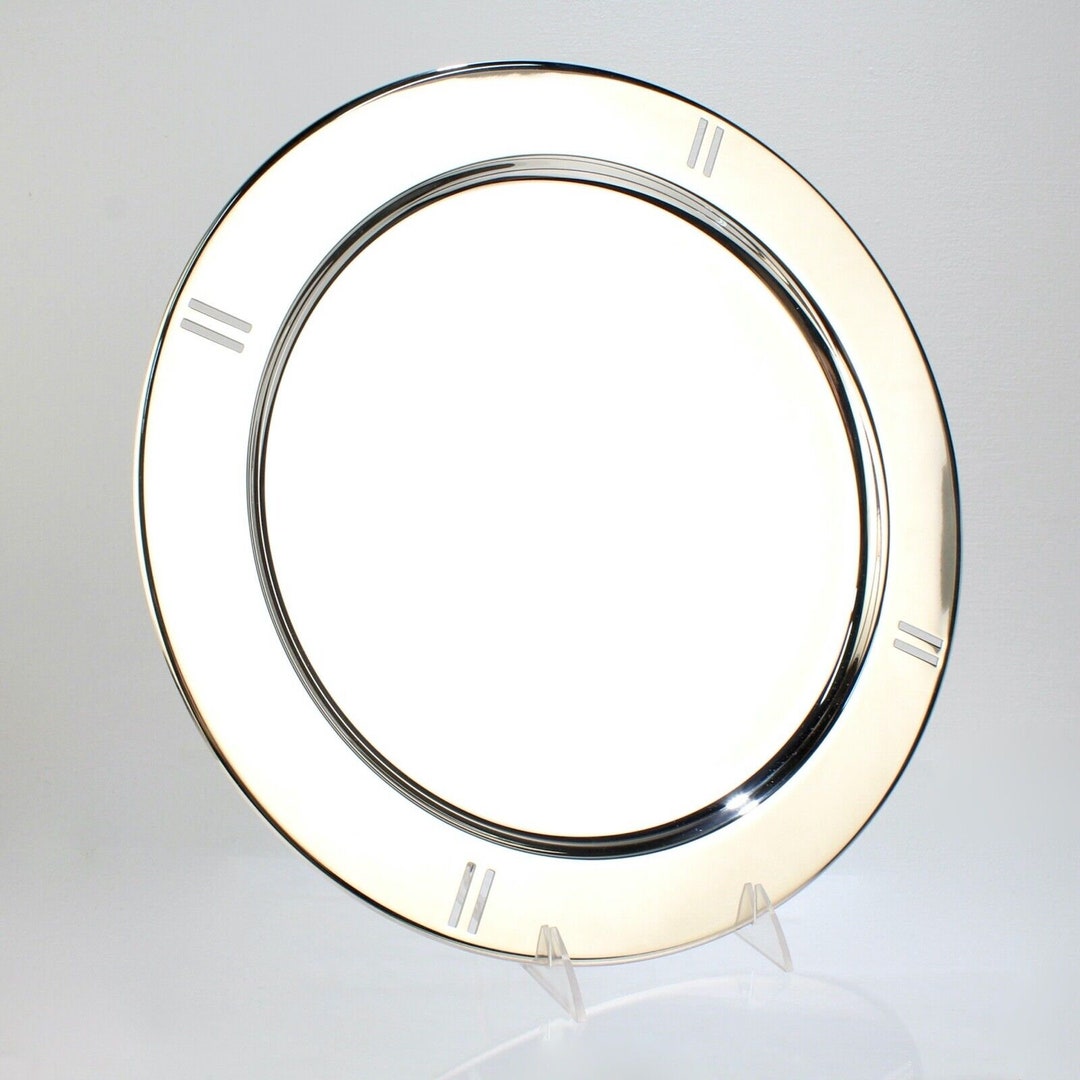 Large Silver Plate Charger or Tray by Richard Meier for Swid Powell - Etsy