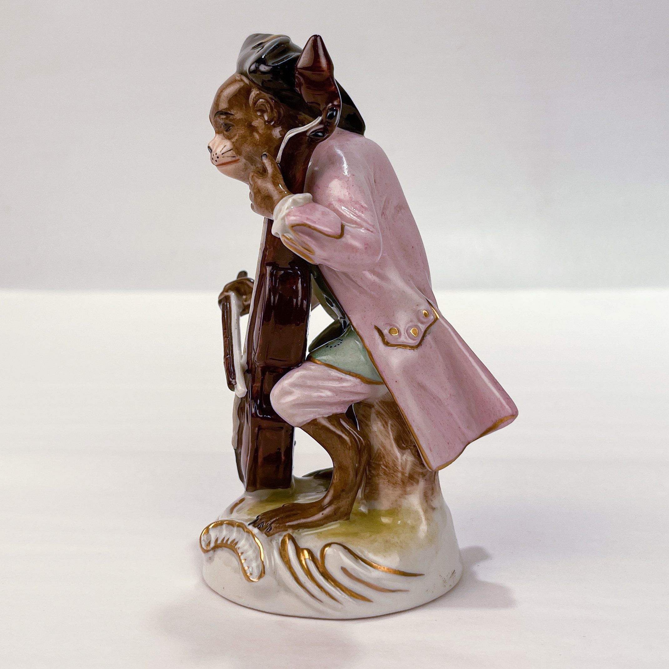 Vintage Sitzendorf Porcelain Monkey Band (affenkappele) Cello Player ...