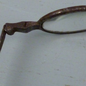 Antique 18c/19c Steel Frame Spectacles or Glasses With Hoop Ear Slides ...
