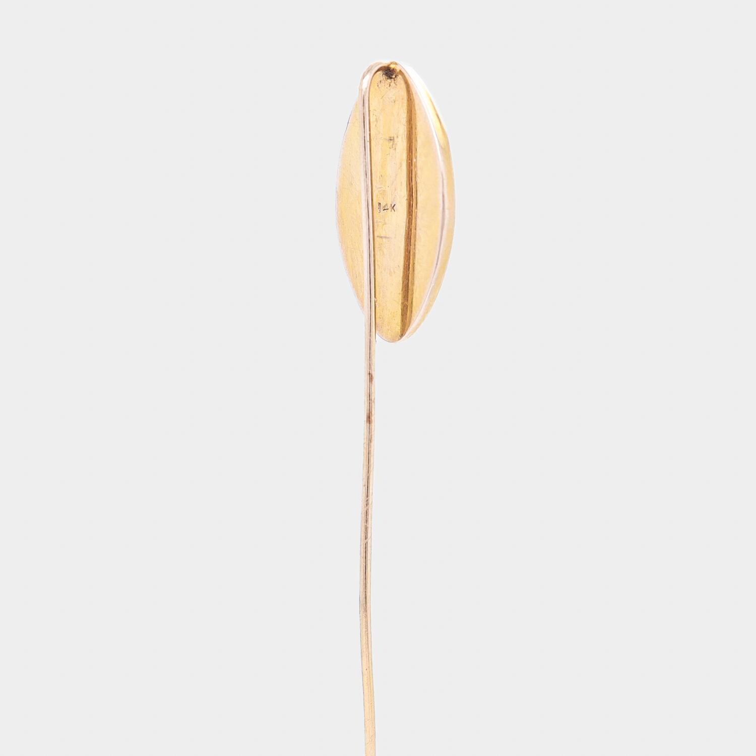 Antique 14K Gold & Real Morpho Butterfly Wing Stickpin - Etsy