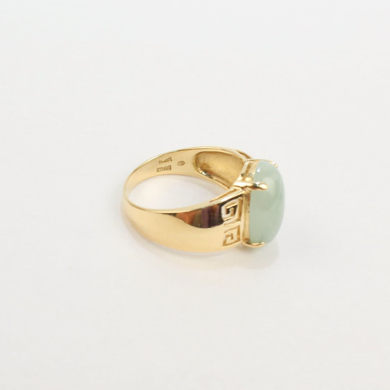 Vintage Chinese 14k Gold & Jade Ring Hong Kong Jadeite - Etsy