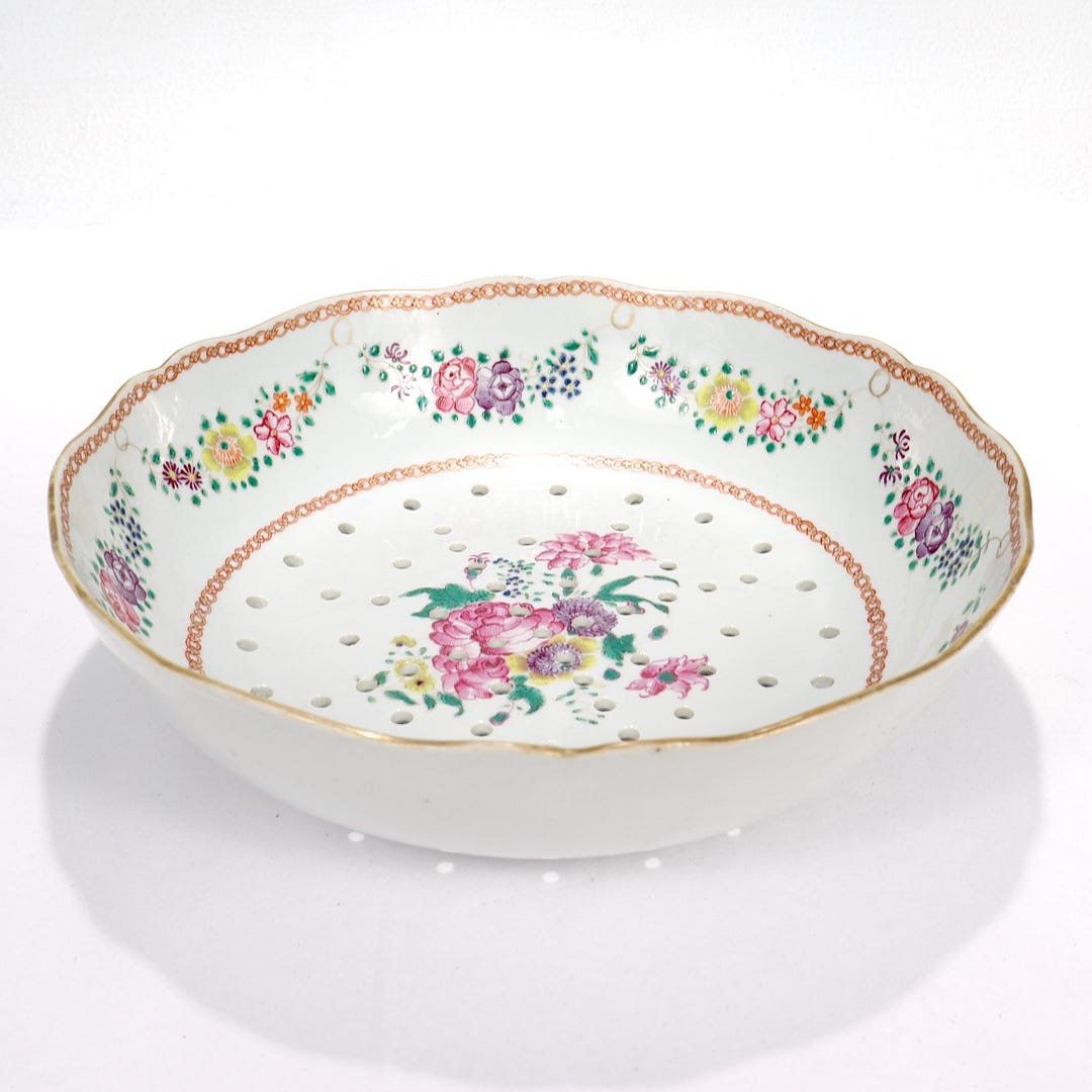 Antique Samson Porcelain Chinese Export Style Reticulated Fruit Bowl - Etsy